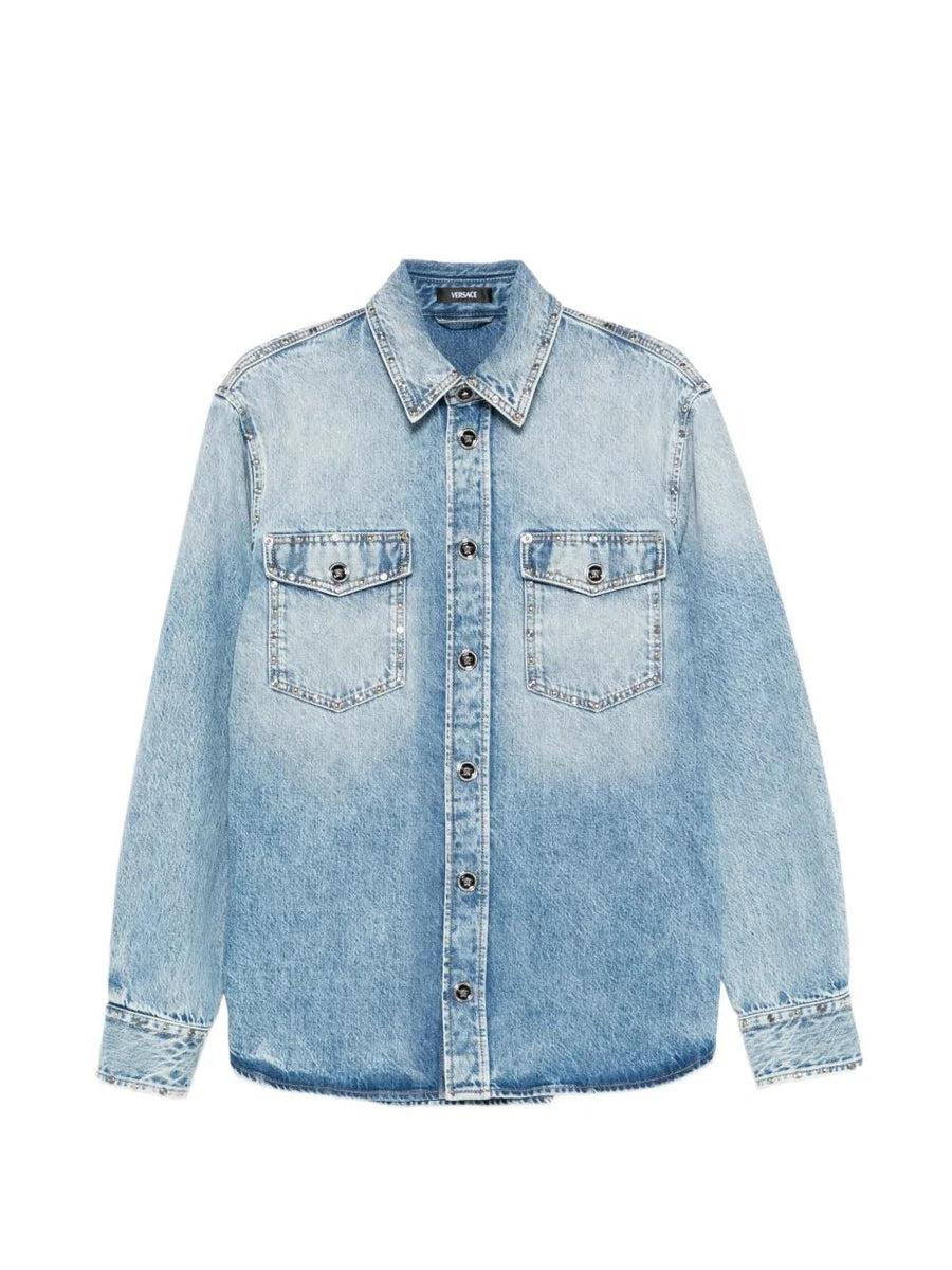 STONE-WASH OVERSHIRT WITH STUDS – Lord & Taylor