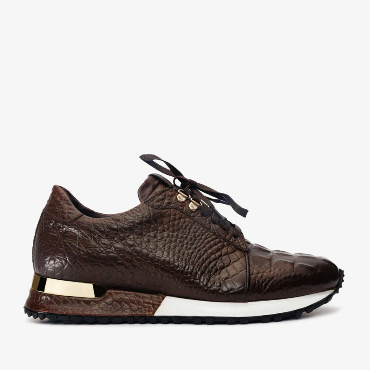 The Bomba Brown Crocodile Leather Men Sneaker – Lord & Taylor
