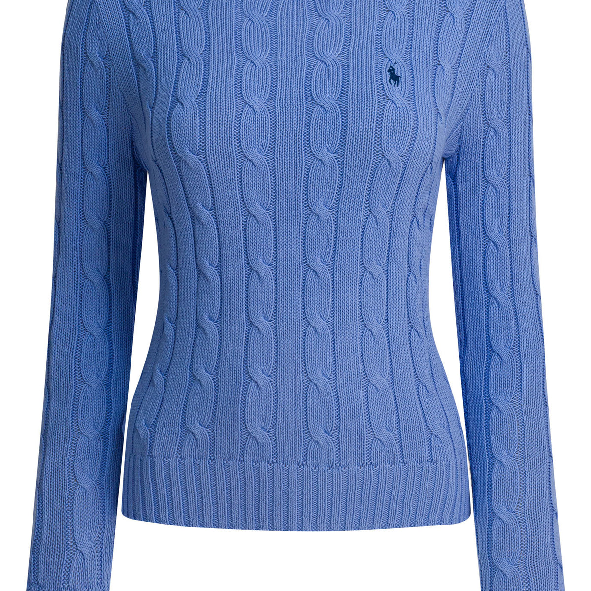 CREW-NECK CABLE-KNIT SWEATER WITH LOGO – Lord & Taylor
