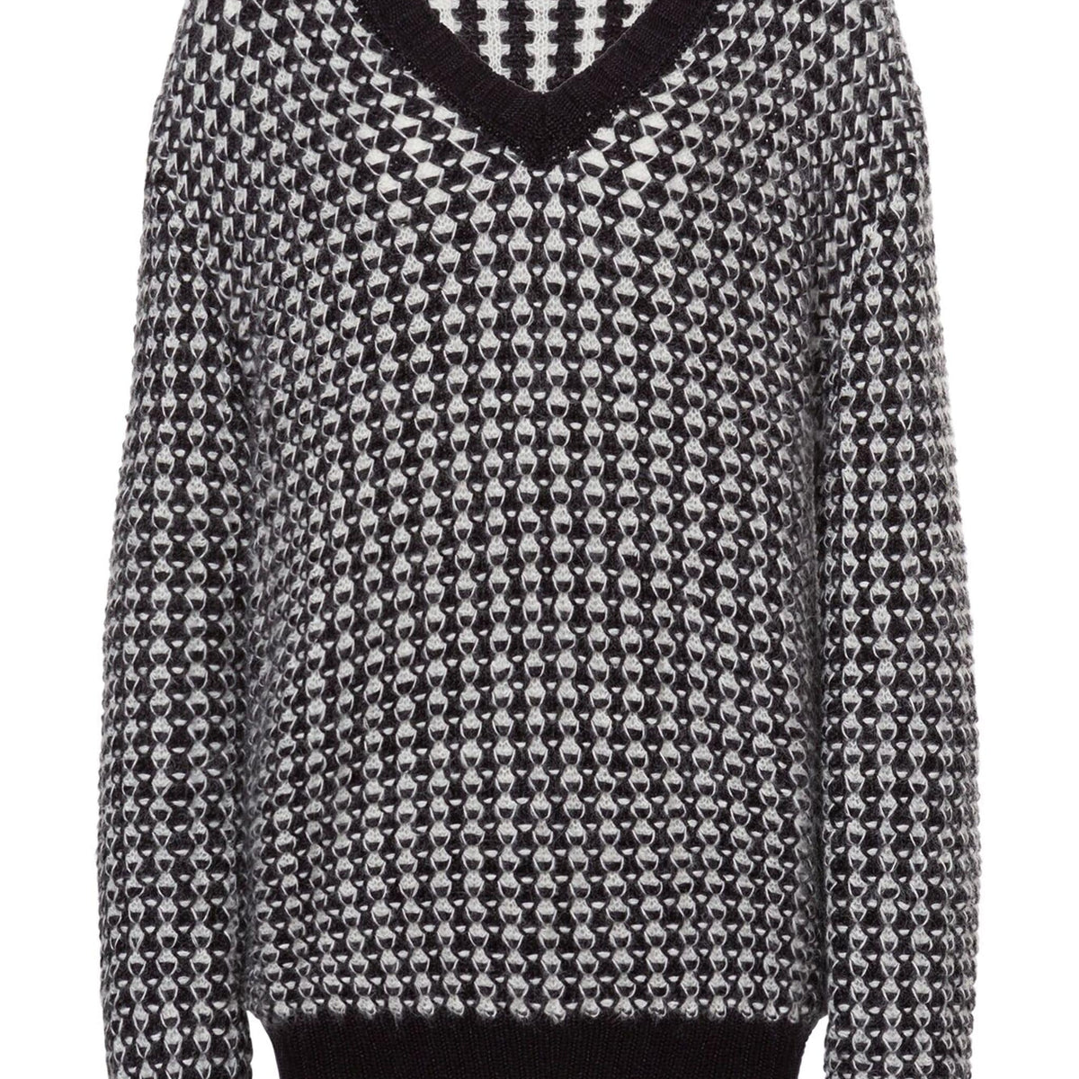 BLACK OVERSIZED VISCOSE SWEATER – Lord & Taylor