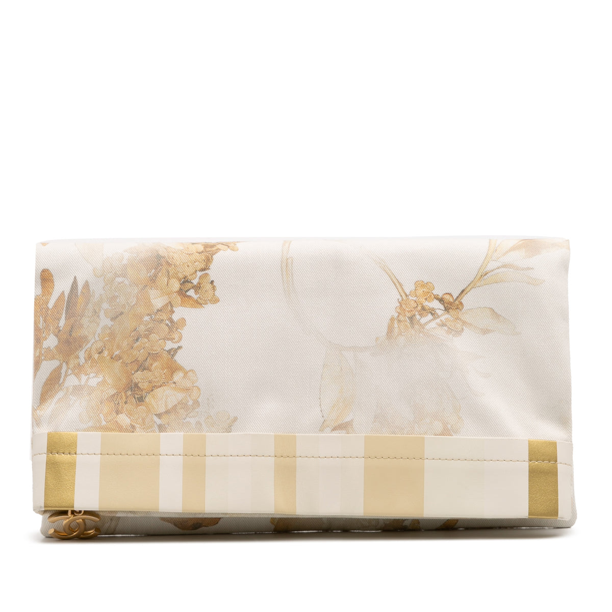 XL Printed Canvas and Striped Lambskin Foldover Clutch – Lord & Taylor