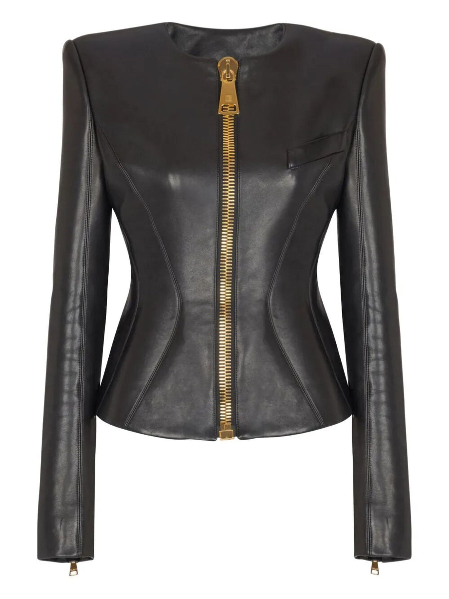 ZIPPED LAMBSKIN BASQUE JACKET – Lord & Taylor