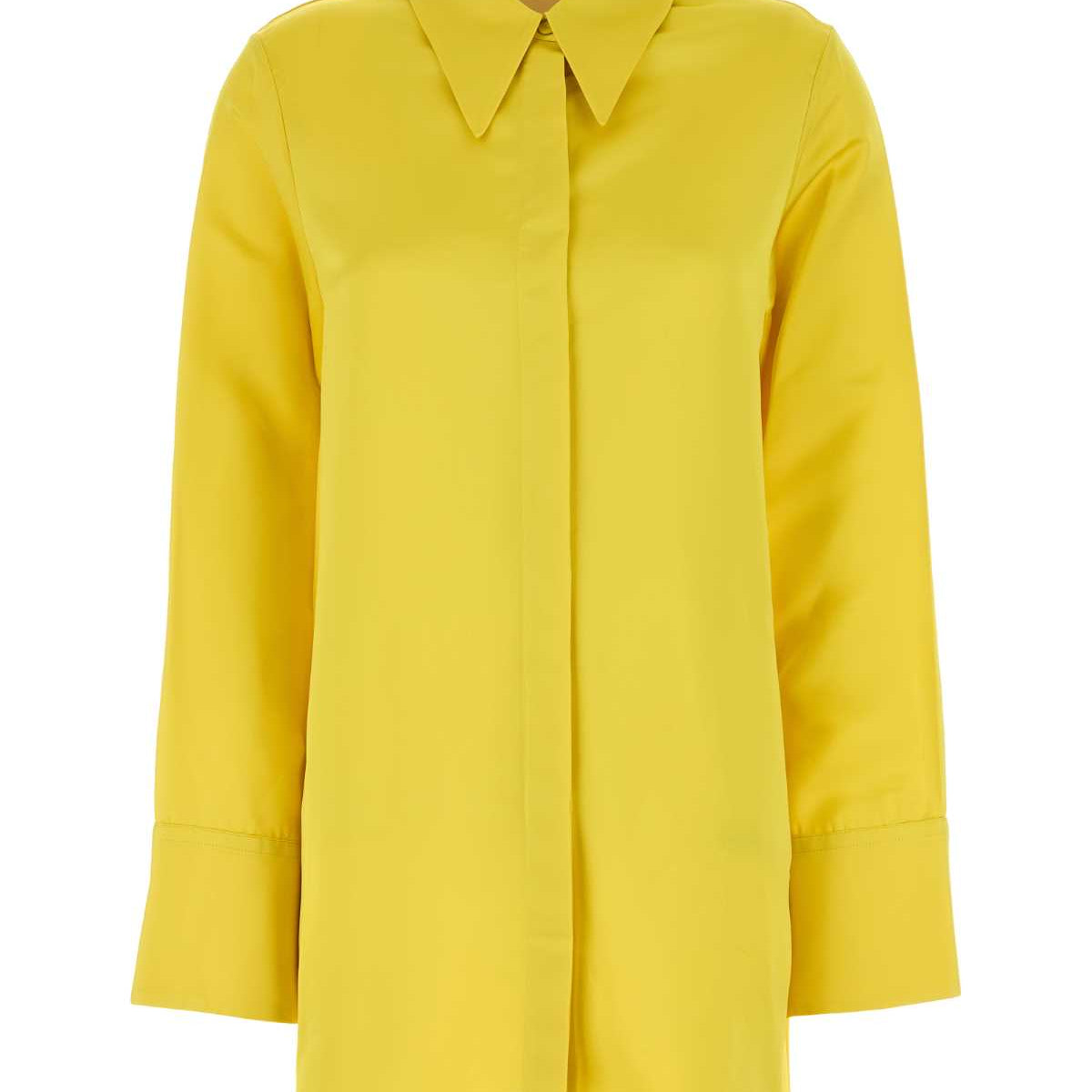 YELLOW SATIN OVERSIZE SHIRT – Lord & Taylor