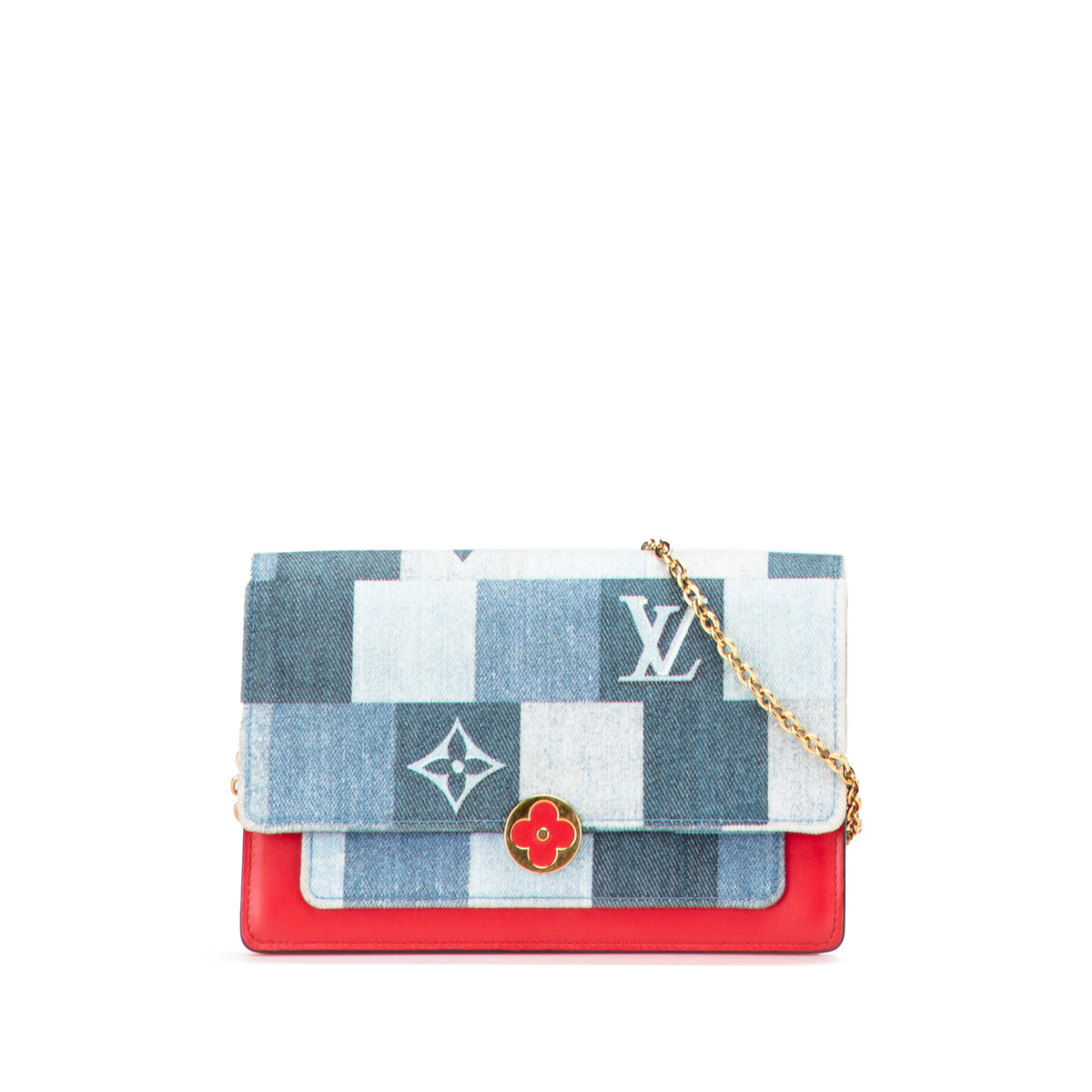 Monogram Denim Patchwork Fiore Chain Wallet – Lord & Taylor