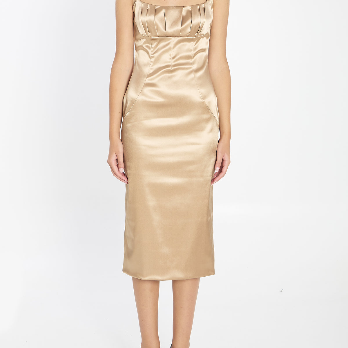 Stretch satin midi dress – Lord & Taylor