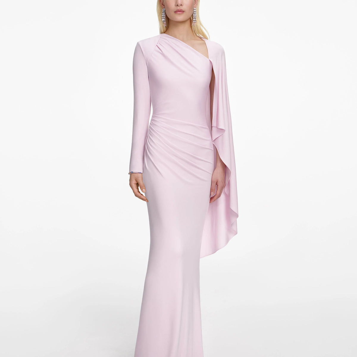 LONG DRAPED JERSEY DRESS – Lord & Taylor