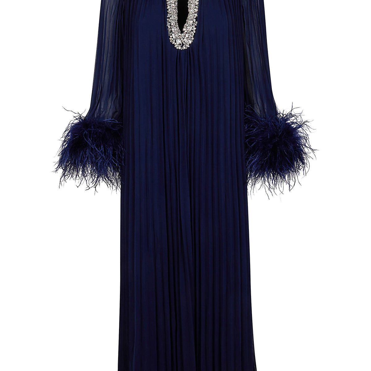 CHIFFON FEATHER MIDI DRESS – Lord & Taylor