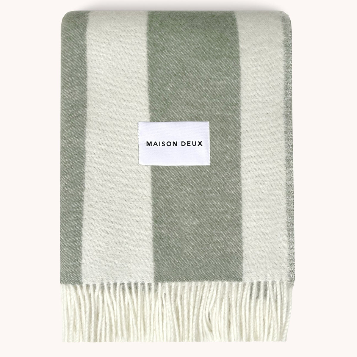 Blanket ROUGH STRIPE Agave Olive Green / White 4.25 x 6.5 ft – Lord ...