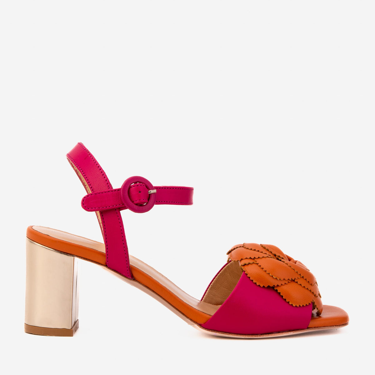 The Salerno Fuchsia Leather Women Sandal – Lord & Taylor