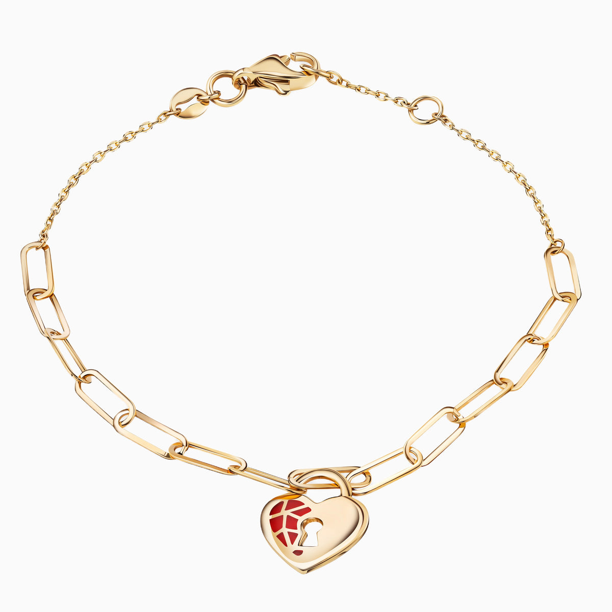 14K Gold Ruby Lock Heart Bracelet – Lord & Taylor