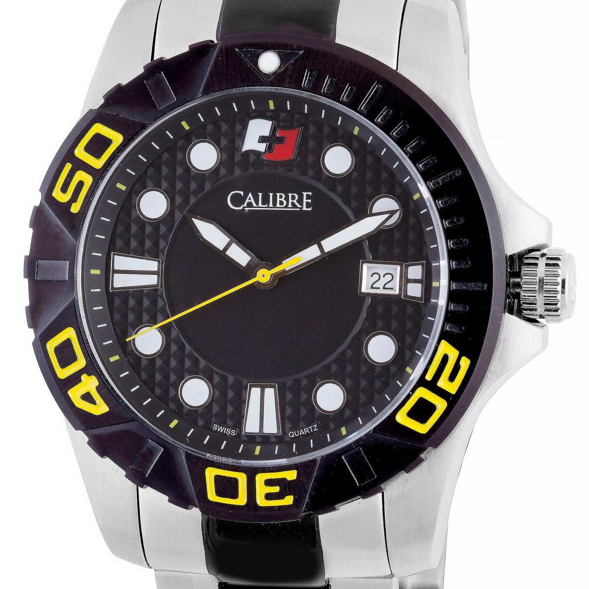 Men's Calibre Akron Two Tone Black & Silver Quartz Watch – Lord & Taylor