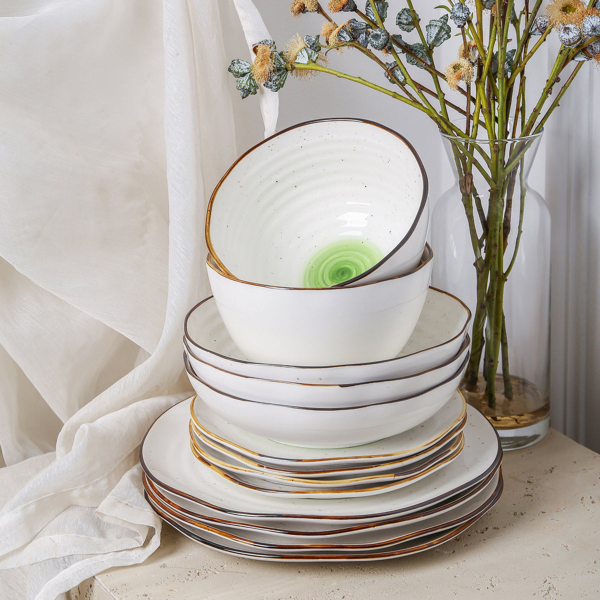 Luma Porcelain Dinnerware Set - Green – Lord & Taylor